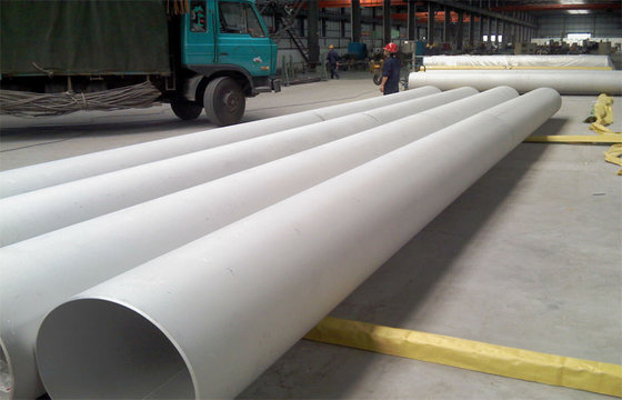 Round Welded Stainless Steel Tubing , ASTM A554 Large Dimaer Water Pipe