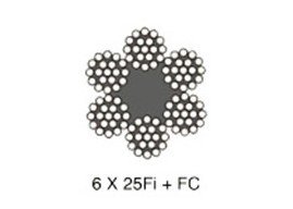 Parallel Laid Strand steel commercial wire rope 6 x 25 Filler Type