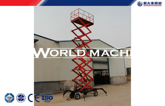 Customized height mobile electric hydraulic scissor platform lift steel 200 * 1920mm