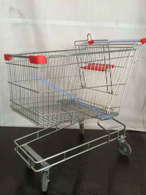 Large Volume Metal Steel Australia Shopping Cart Four Wheel with Child Seat