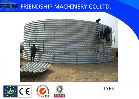 Cold Rolled Steel Silo Forming Machine , Corrugated Sheet Warehouse Machine
