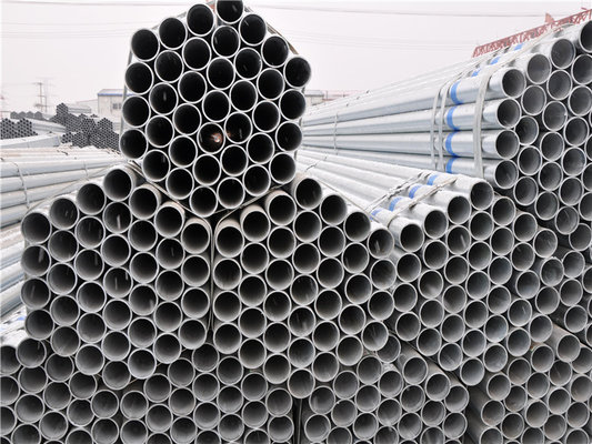ST52 ASTM A53 A106 Round ERW Steel Galvanized Pipe / Tube Thick Wall For Water Gas Oil