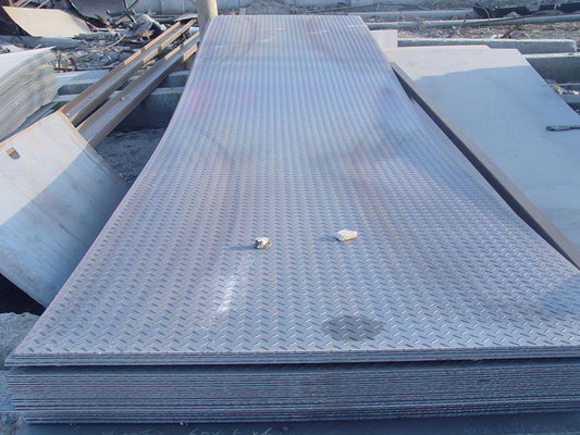 SS400, Q235B, S235JR Hot Rolled Steel Coils / Checkered Steel Plate, 2000mm -12000mm Long