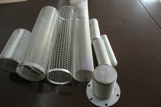 Sintered 304 Stainless Steel Metal Mesh Tube For Chemical Fiber