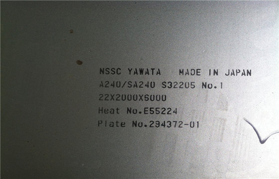 Duplex stainless steel plate grade S31803 / S32205