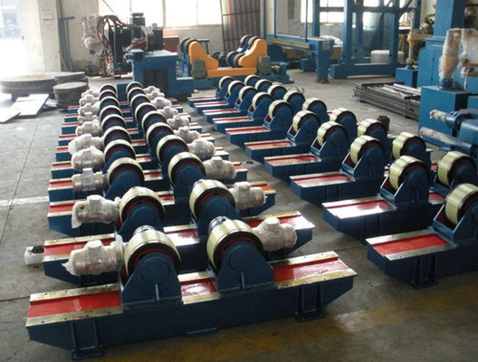 Bolt Adjustment Welding Pipe Turning Rolls With 10ton Capacity , Double Motors
