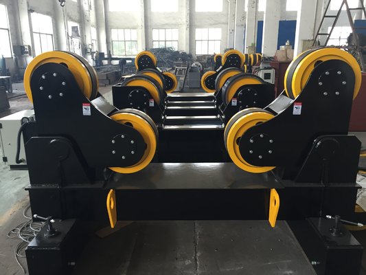 10 Ton Vessel Welding Turning Rolls , Self-Aligned Type PU Wheels For Piping