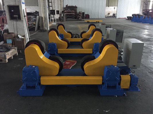 Rubber Wheels Tank Turning Rollers For Pipe , Loading Maximum To 40 Ton