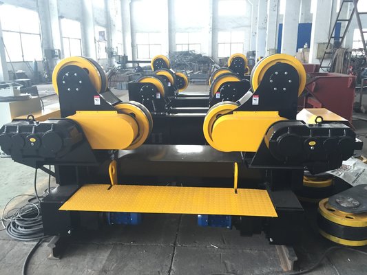Black Painting Tank Turning Rollers With 80 Ton Capacity , Coated With PU Wheels