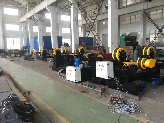 Black Painting Tank Turning Rollers With 80 Ton Capacity , Coated With PU Wheels