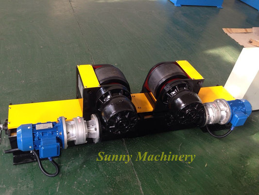Rubber Regelbare 10Ton Conventionele het Lassenrotator van de Wielschroef met het Zwarte Schilderen