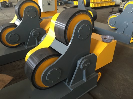Rubber Wheels Vessel Turning Rolls For Piping Fabricate Loading Maximum 40 Ton