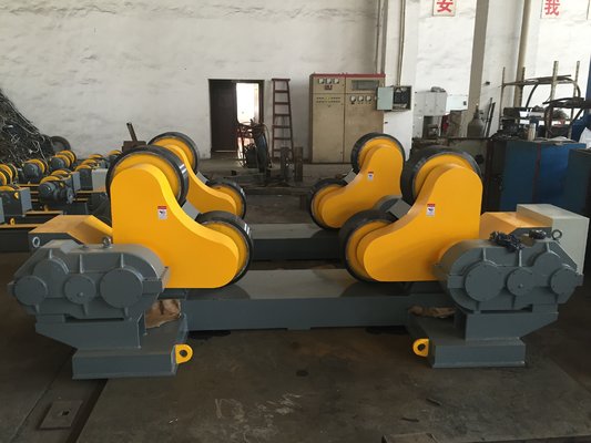 Rubber Wheels Vessel Turning Rolls For Piping Fabricate Loading Maximum 40 Ton