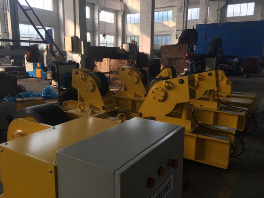 Double Drive Conventional Welding Rotator 400×120mm Rubber Wheels 380V 50HZ 3PH
