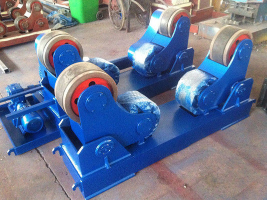 Industrial 10 Ton Tank Fit Up Rolls , Turning Roll Wheels One Drive One Idler