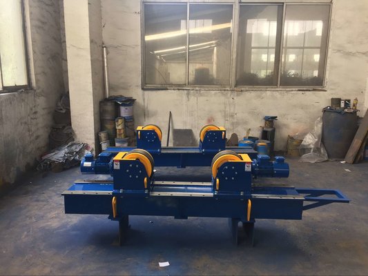 Rubber Wheels Tank Welding Rotator , Tank Turning Rollers 0.1-1 M / Min Wheel Speed
