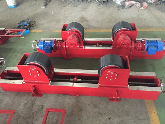 Bolt Adjustment Self Aligning Fit Up Tank Rotator 20 Ton Coated With Rubber Wheels