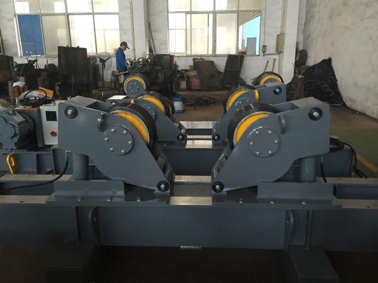 Grey Rubber Vessel Tank Fit Up Rolls For Boiler Welding 2 X 1.1kw Motor Power