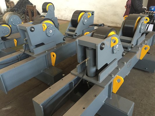 Grey Rubber Vessel Tank Fit Up Rolls For Boiler Welding 2 X 1.1kw Motor Power