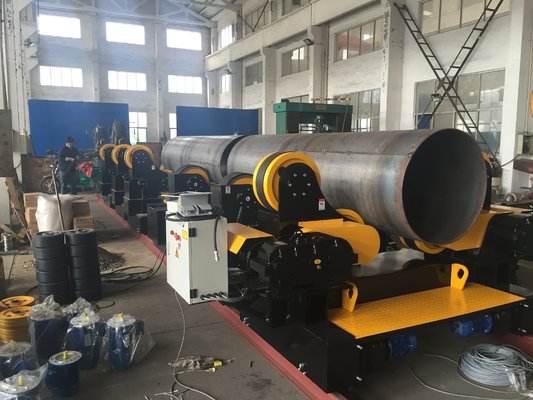 Single Drive Self Aligning Welding Rotator 300 x 120mm Rubber Wheels 10 Ton