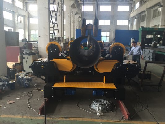 Double Drive 40Ton Self-aligned Welding Rotator Speed Adjust By Inverter