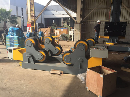 Automatic Self Aligning Welding Rotator 4kw Motor Power Double Row Wheels