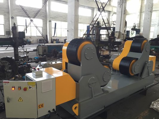 100 Ton Loading Capacity Self Aligning Rotator Bolt Adjustable Welding Rubber Wheel