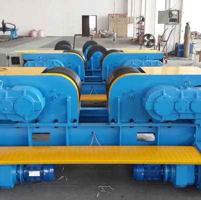 Travel On Rail Conventional Welding Rotator With Pu Wheels , 40 Ton Load Capacity
