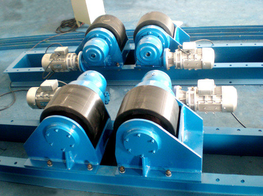 20T Blue Conventional Welding Rotator 350 X 120mm Rubber Wheels 110V-600V