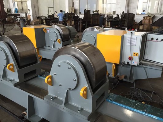 Double Drive Matel Wheel Pipe Turning Rollers , Conventional Tank Roller 150T Capacity