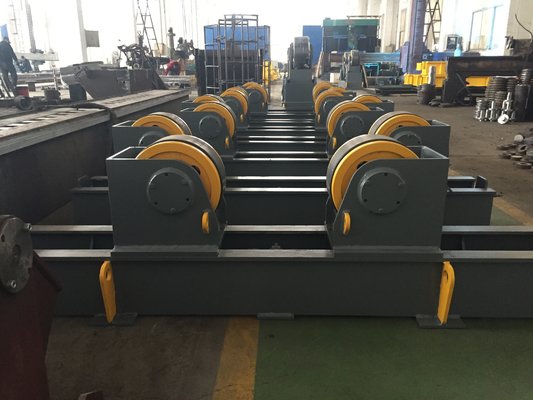 Grey / Yellow Self Aligning Conventional Welding Rotator For Tank / Pressure Vessel