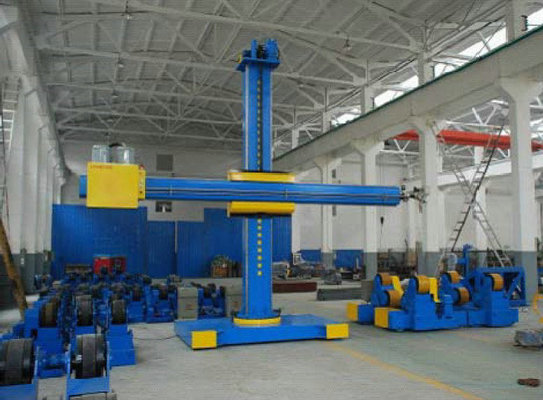 Blue Yellow Light Duty Pipe Welding Manipulator For Tank Boiler Pressure Vessel