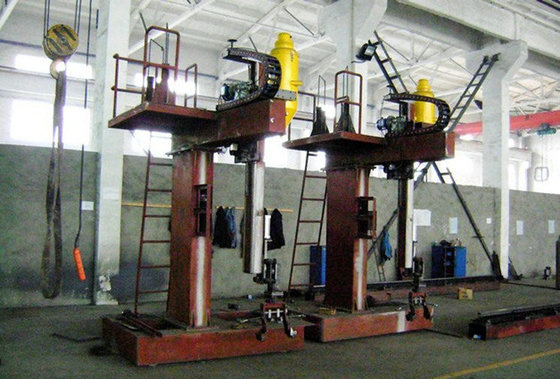 Red Gantry H Beam Welding Line Flange Thickness 6mm - 40mm 380V 50HZ 3PH