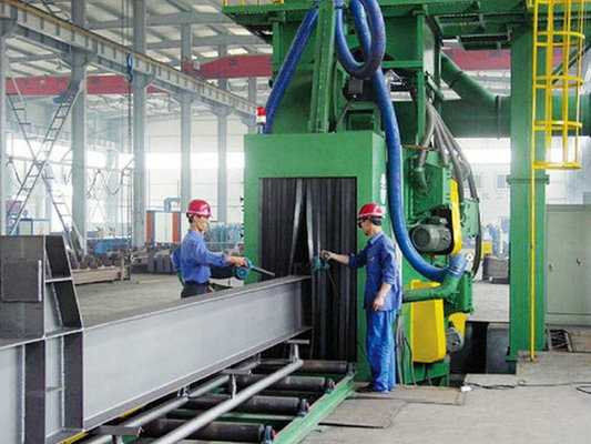 Drum Type H Beam Shot Blasting Machine With High Efficiency DustRemoving System