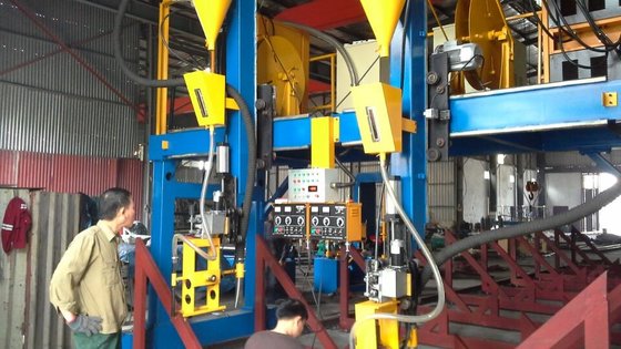 De gele Blauwe h-Machine van het Straallassen, Peb-de Machine Dubbele Aandrijving 3.2mm5mm van het Straallassen Draad
