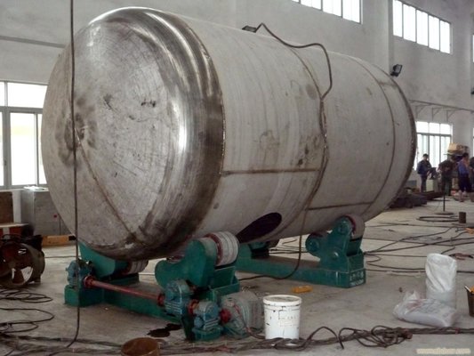 PU Adjust Pipe Welding Rotators for Pressure Vessel , Φ500 x 120mm Roller 5.5kw