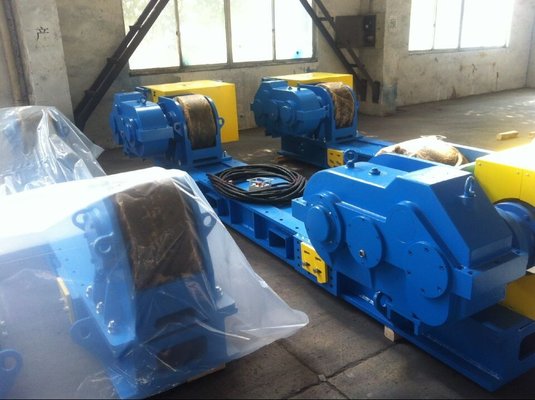De conventionele 60T Rollen van het Pijplassen voor Tank/Boiler, Blauwe Tankrotator