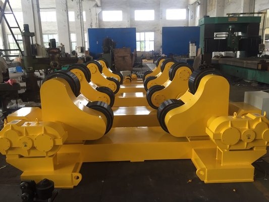 Rubber Wheels Yellow Welding Turning Rolls Low Noise For Piping Fabricate