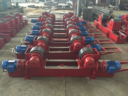 Adjustable Welding Turning Rolls Manual Screw With Steel / Rubber Wheel