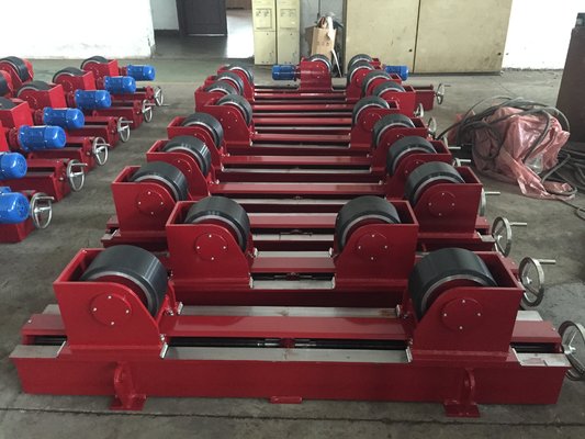 Manual Screw Pipe Rotators For Welding 2x0.55 Kw Motor Power CE Certification