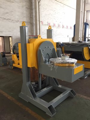 L Shaped Elevating Welding Positioner 600mm Dia Table / Hydraulic Lifting Stroke