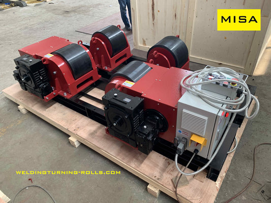 Conventional Tank Turning Rolls 30 Ton Capacity Rubber Wheels Wireless Control