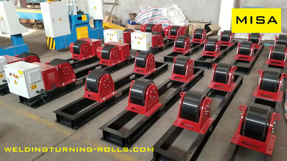 Automatic VFD Control Pipe Turning Rollers 20 Ton Capacity Polyurethane Wheel