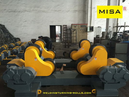 Blue Conventional Tank Turning Rolls , Welding Turning Rolls 60 Ton Loading Capacity