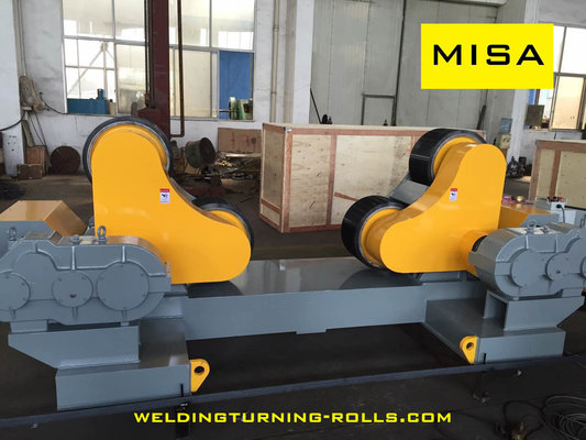 Rubber Wheels HGZ Wired Welding Turning Rolls / Self Aligning Rotator 5ton