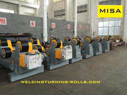 40T Self-aligning Pipe Welding Rotator With Polyurethane Wheels Single Motor Driven