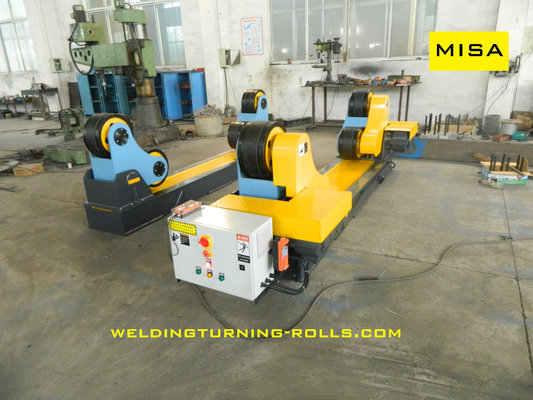 10 Ton Self-Aligned Welding Rotator 1.1KW UK Motor , 300mm X 100mm Rubber Wheel
