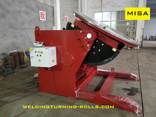 Heavy Duty Pipe Welding Positioners , Rotary Welding Table 15 Ton Capacity 5.5KW