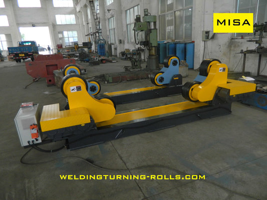 40Ton zelf-Gerichte Lassende Rotator Één Aandrijving en Één Leegloper, de Rubberwielen van 400 x 120 mm