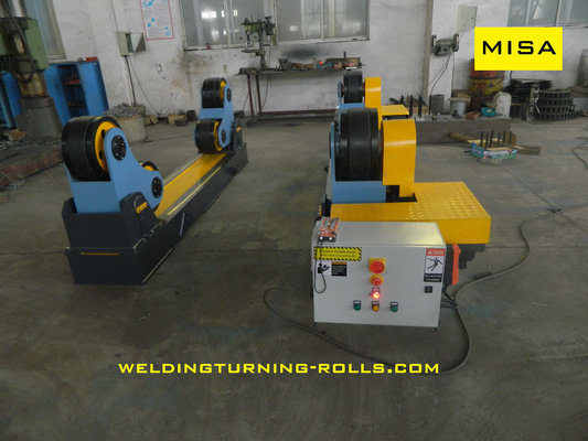 40T Rubber Pipe Welding Rollers / Welding Turning Rolls For Pressure Vessel